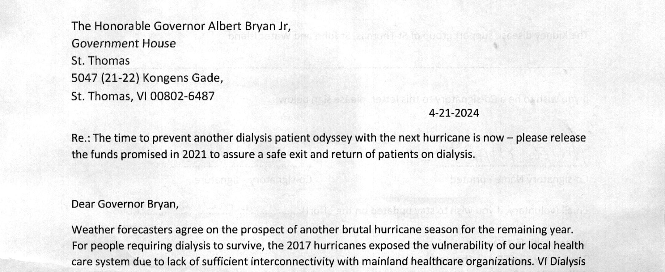 Kidney Patients Beseech Bryan For Funds | St. John Source